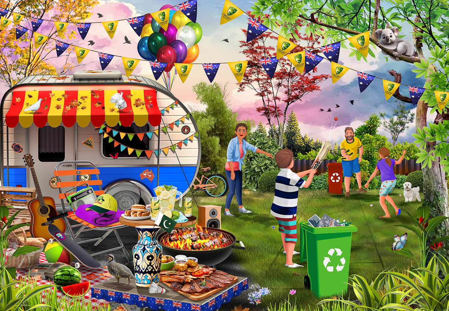Funbox - Backyard Cricket 1000 Piece Jigsaw Puzzle – Premium Puzzles ...