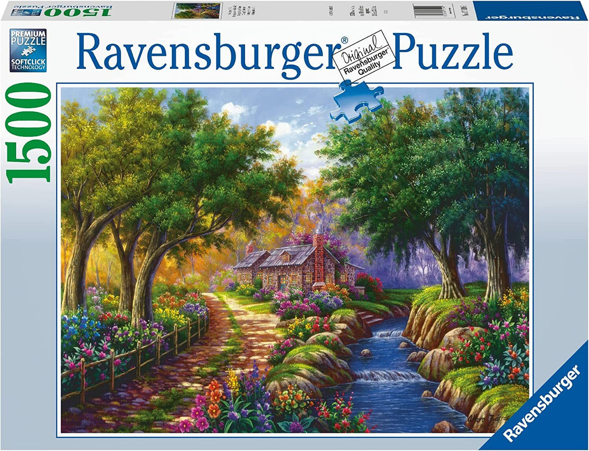 Ravensburger - Cottage by the River 1500 Adult's Jigsaw Puzzle ...