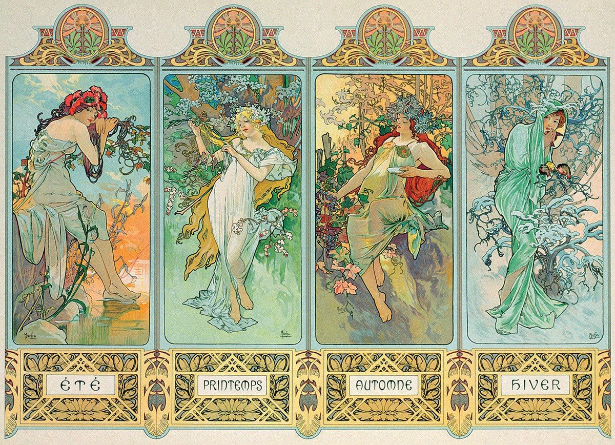 Eurographics - Mucha, The Four Seasons 1000 Piece Jigsaw Puzzle ...